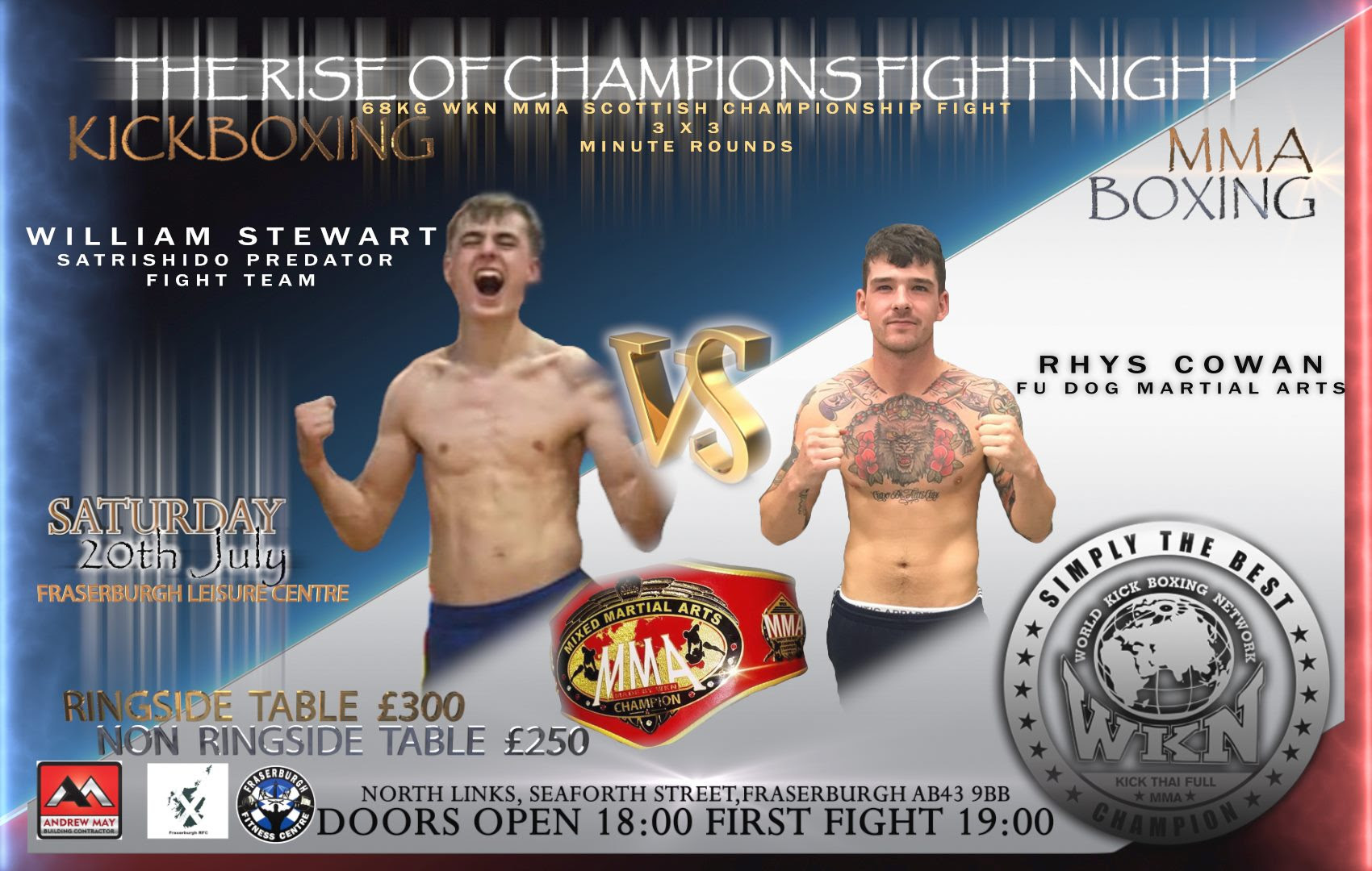 Scotland’s Mikey Shields vs Ireland’s Cathal Dunne for WKN Celtic ...